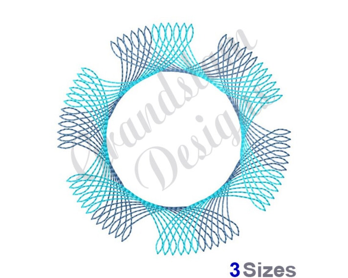 Retro Spirograph Quilt Redwork Machine Embroidery Design - Etsy