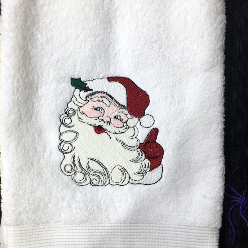 Santa Face Embroidery Design - Etsy