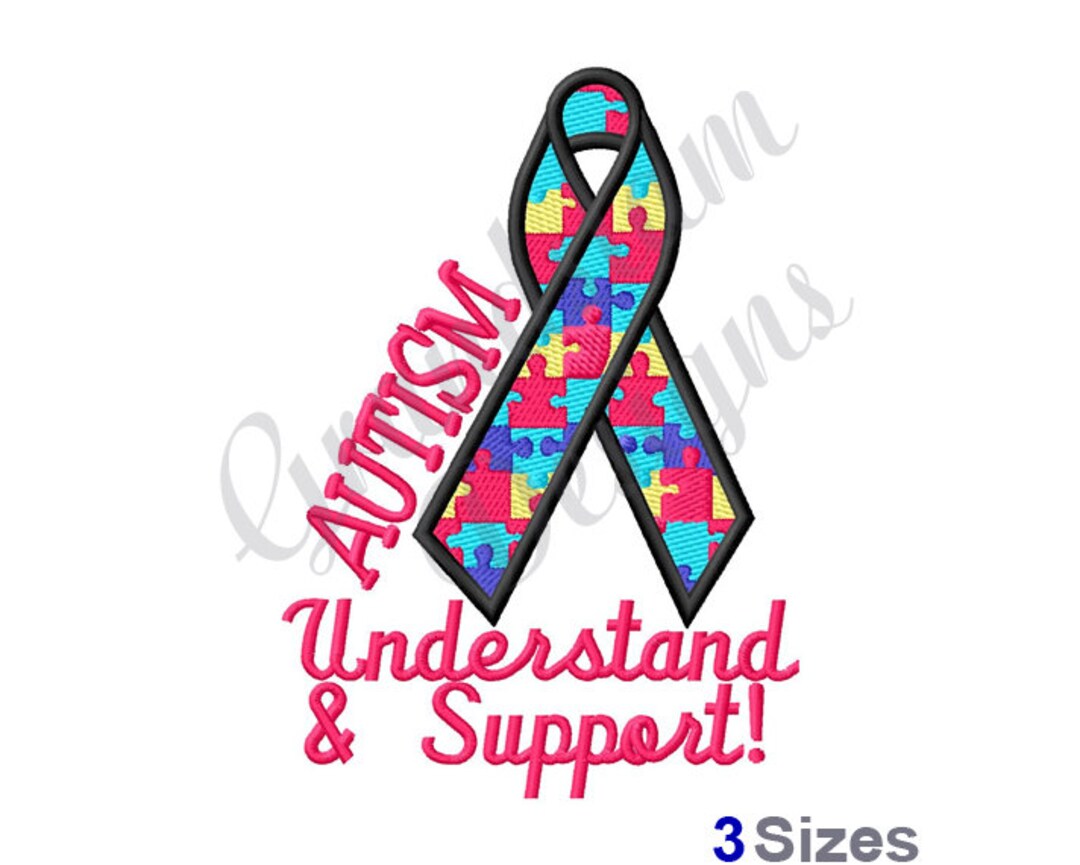 Autism Support - Machine Embroidery Design, Embroidery Designs, Machine ...