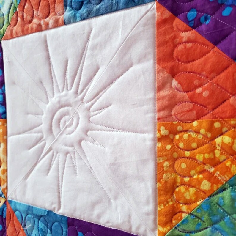 Sunburst Quilt Block - Machine Embroidery Design, Embroidery Designs ...