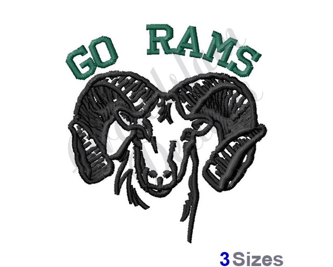 Go Rams - Machine Embroidery Design - Etsy
