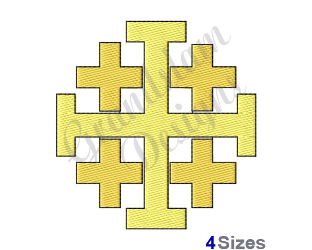 Jerusalem Cross - Machine Embroidery Design - 3 Sizes - Etsy
