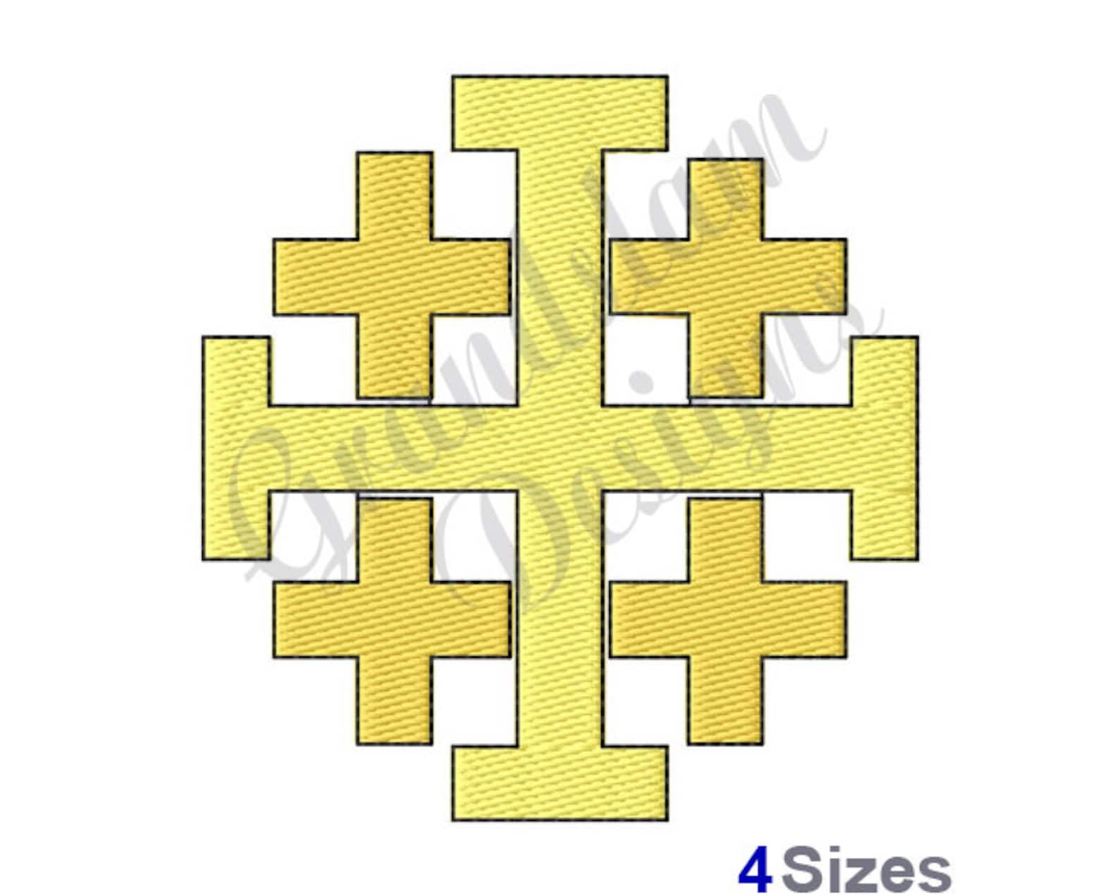 Jerusalem Cross - Machine Embroidery Design - 3 Sizes - Etsy