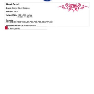 Heart Scroll - Machine Embroidery Design - Etsy