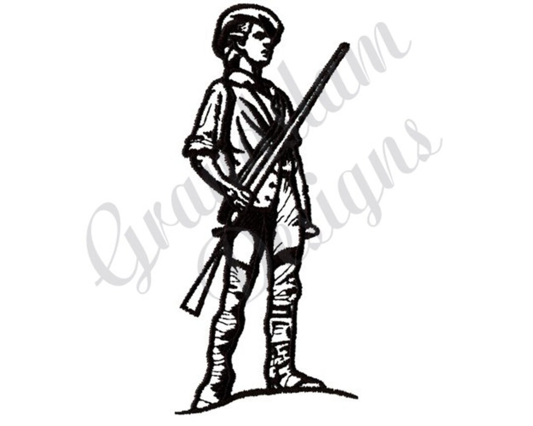 Minuteman Outline Machine Embroidery Design, Embroidery Designs ...