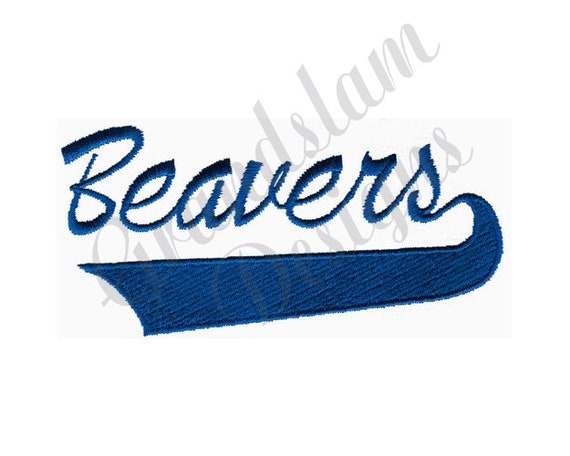 Beavers Banner Machine Embroidery Design | Etsy