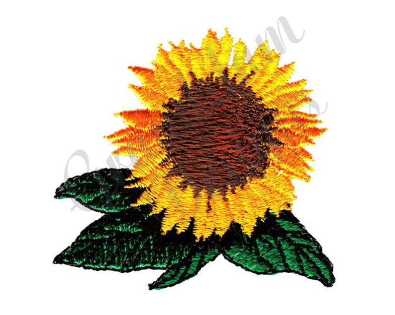 Sunflower Machine Embroidery Design | Etsy