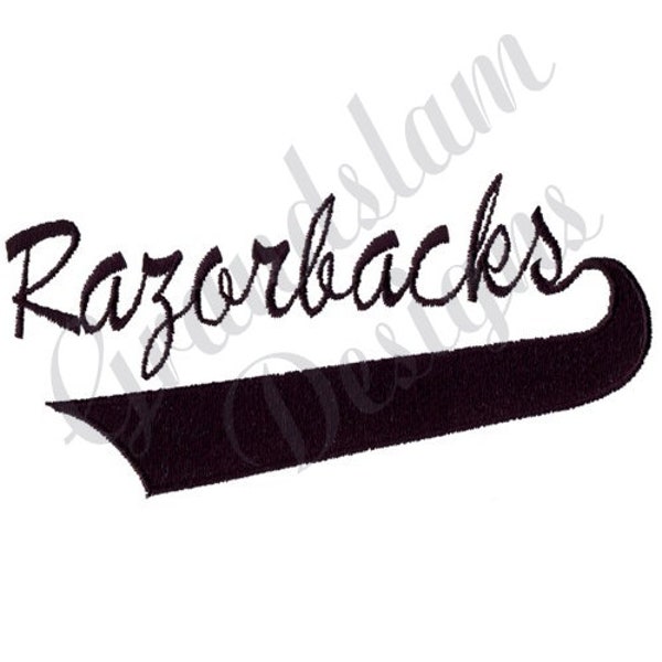 Razorback Embroidery Design - Etsy