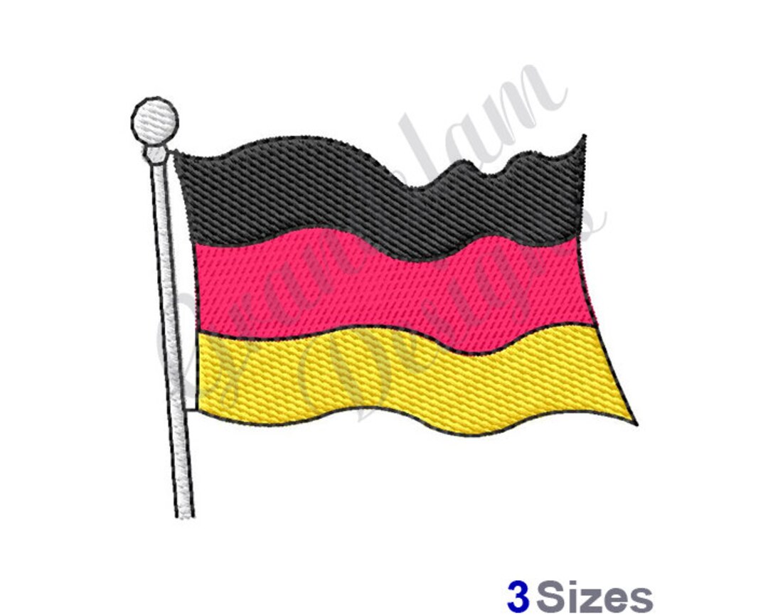 German Flag - Machine Embroidery Design - Etsy