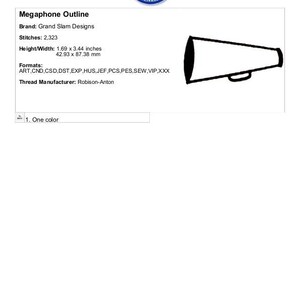 Megaphone Outline Machine Embroidery Design, Embroidery Designs ...