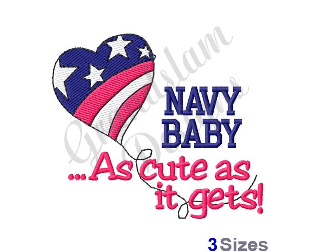 Navy Baby - Machine Embroidery Design - Etsy