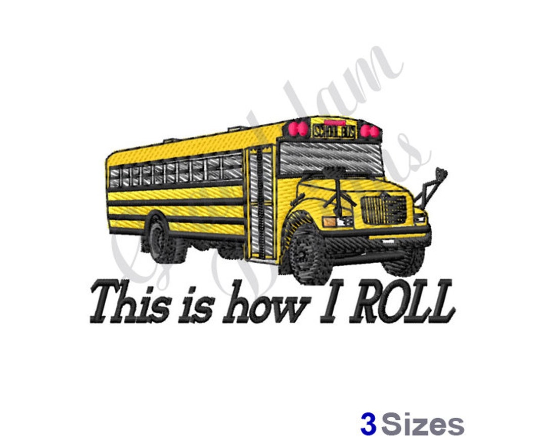 School Bus - Machine Embroidery Design, Embroidery Designs, Machine ...