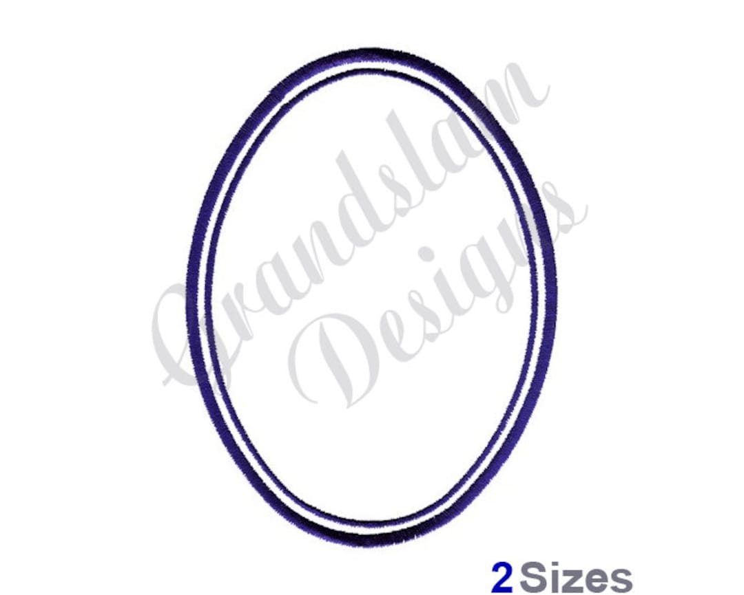 Double Oval Frame Machine Embroidery Design, Embroidery Designs ...