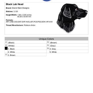 Black Lab Head - Machine Embroidery Design - Etsy