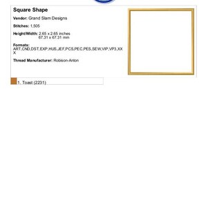 Square Shape - Machine Embroidery Design, Embroidery Designs, Machine ...