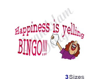 Bingo Game Machine Embroidery Design, Lucky Bingo Balls Embroidery ...