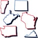50 State Outlines in 2 Sizes - Machine Embroidery Design, Embroidery ...