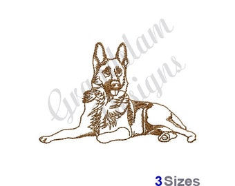 I Love My German Shepherd Machine Embroidery Design, Embroidery Designs ...