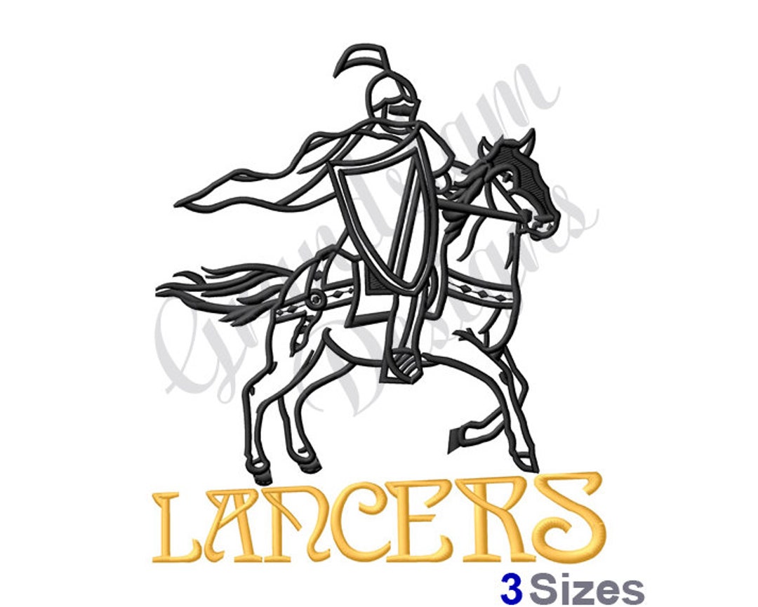 Lancers Mascot - Machine Embroidery Design - Etsy