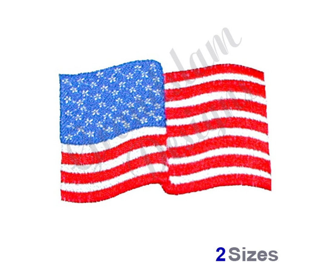 American Flag - Machine Embroidery Design - Etsy
