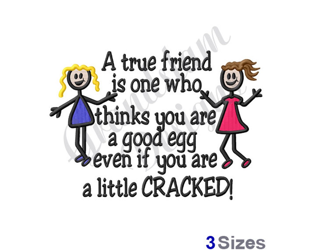 A True Friend - Machine Embroidery Design, Embroidery Designs, Machine ...