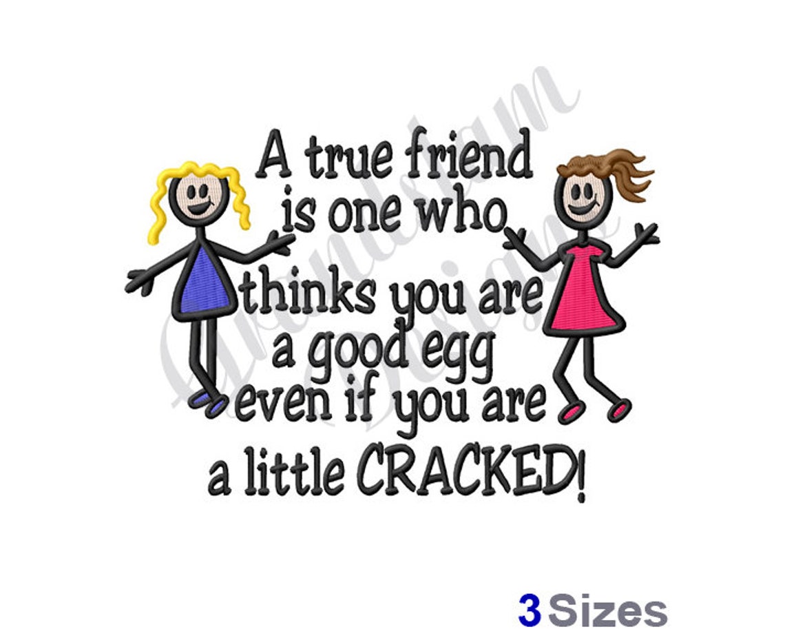 A True Friend - Machine Embroidery Design, Embroidery Designs, Machine ...
