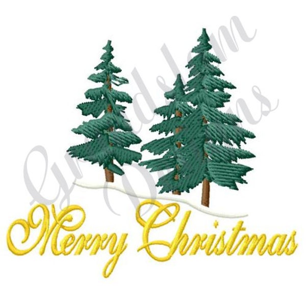 Pine Tree Machine Embroidery Design - Etsy