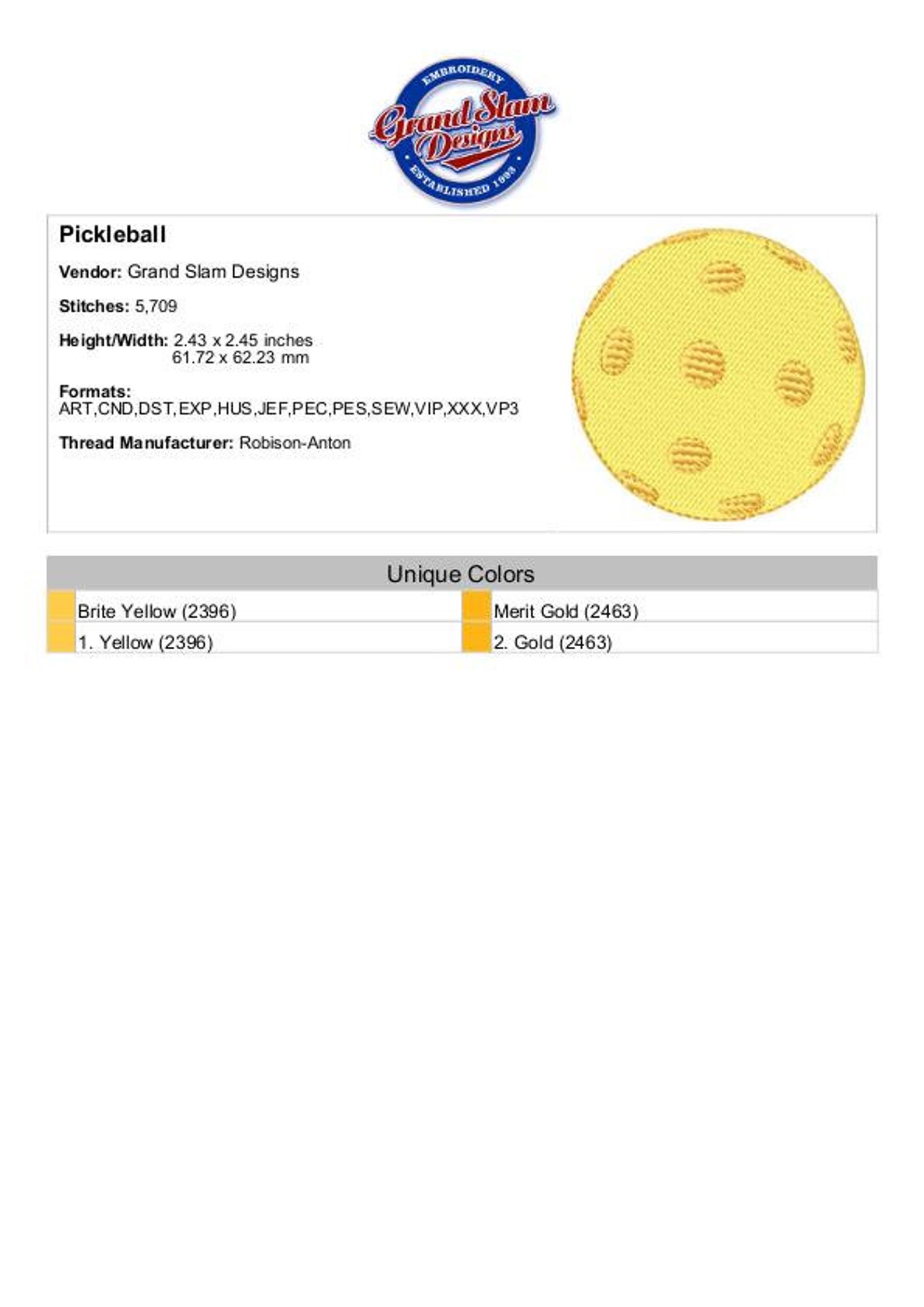 Pickleball - Machine Embroidery Design, Embroidery Designs, Machine ...