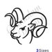 Ram Outline Machine Embroidery Design Embroidery Designs | Etsy
