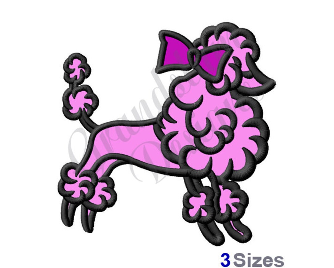 Poodle Applique - Machine Embroidery Design, Embroidery Designs ...