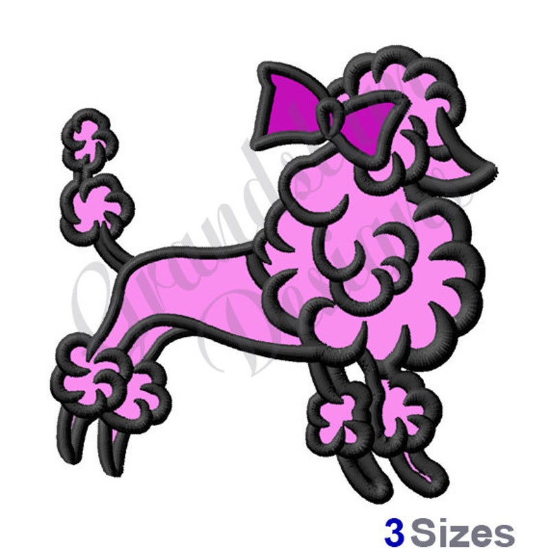 Poodle Applique - Etsy