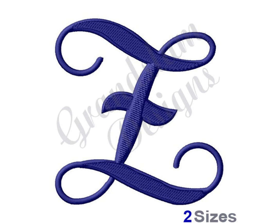 Vining Monogram Letter Z - Machine Embroidery Design - Etsy
