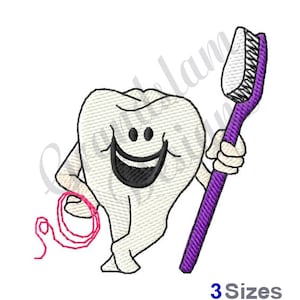 Tooth With Brush -machine Embroidery Design, Embroidery Designs ...