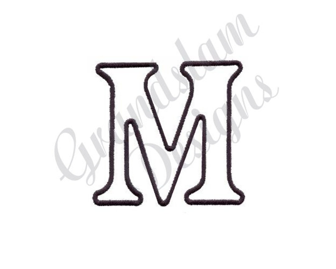 Applique Letter M - Machine Embroidery Design - Etsy
