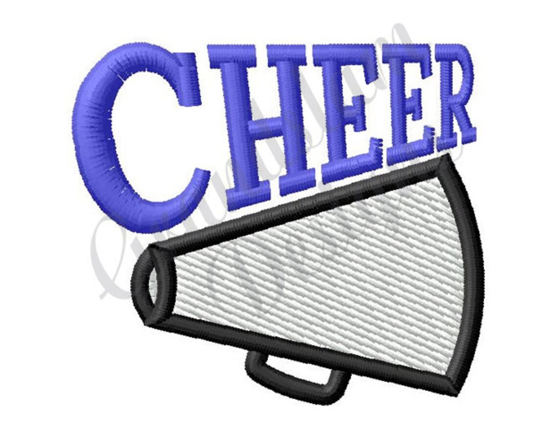 Cheer Megaphone Machine Embroidery Design Embroidery - Etsy
