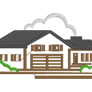 Ranch House Outline - Machine Embroidery Design 2 Sizes - Etsy