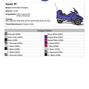 Spyder Rt Motorcycle - Machine Embroidery Design - Etsy