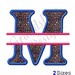 Split Applique Letter M Machine Embroidery Design - Etsy