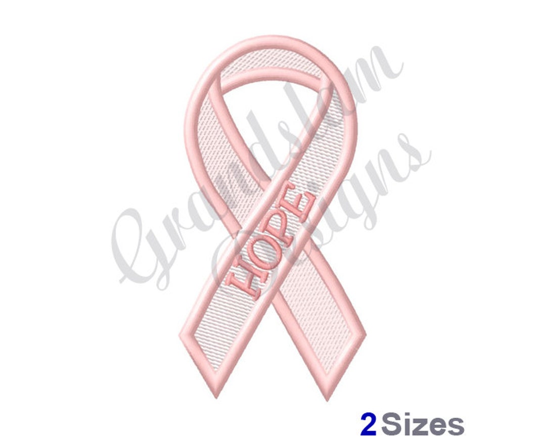 Hope Breast Cancer Ribbon Machine Embroidery Design, Embroidery Designs ...
