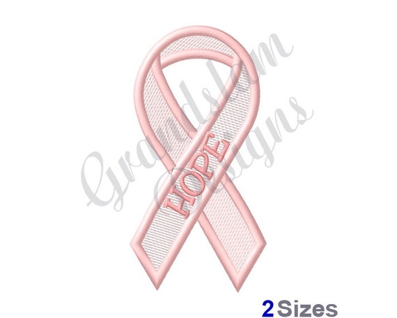 Hope Breast Cancer Ribbon Machine Embroidery Design | Etsy