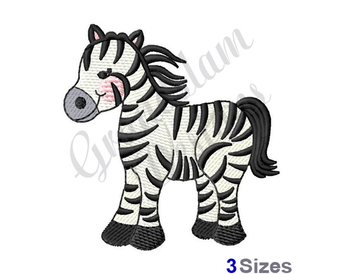 Stripped Zebra Machine Embroidery Design - Etsy