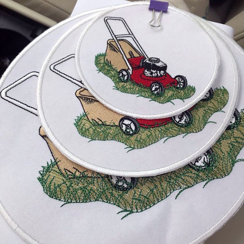 Lawnmower Machine Embroidery Design - Etsy