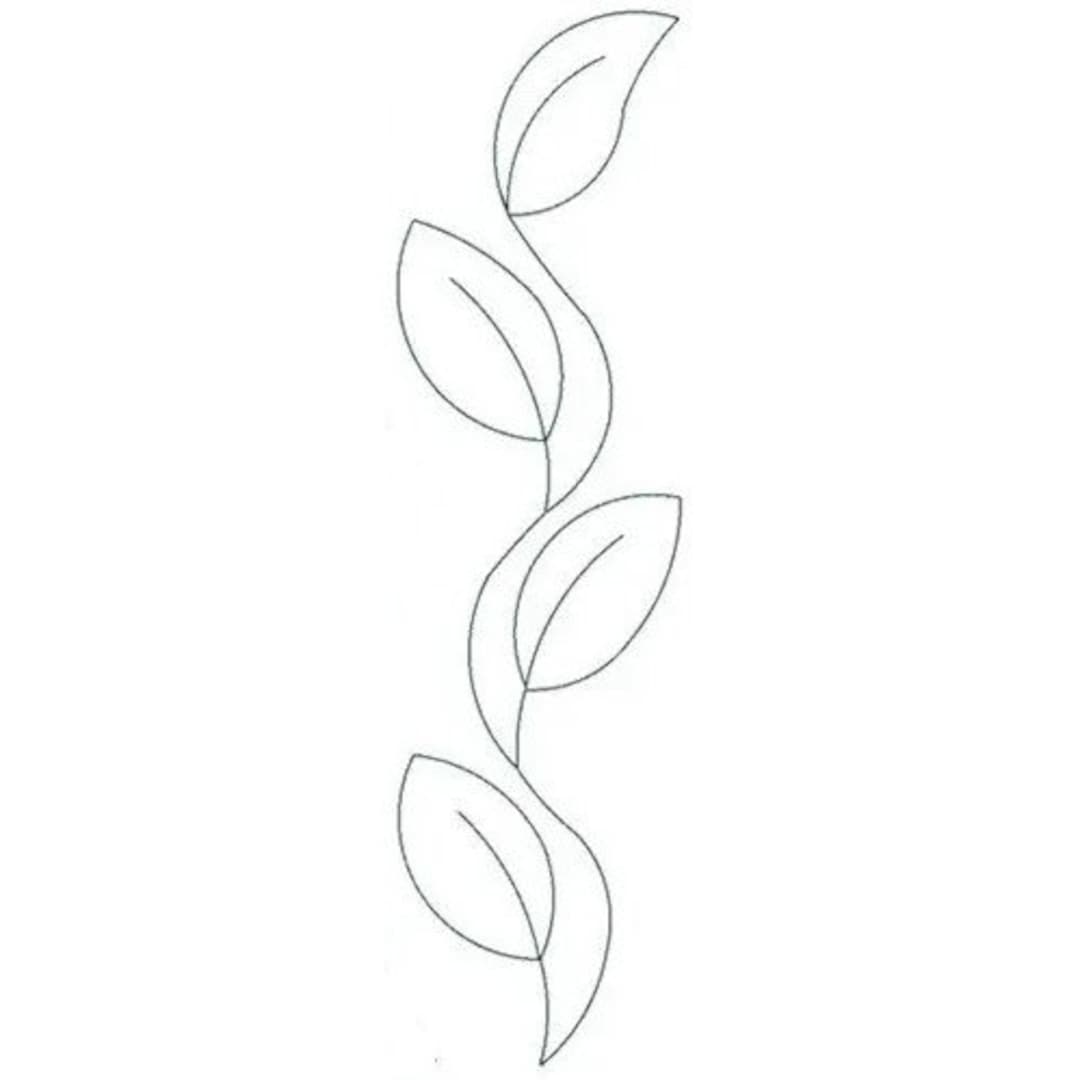 Single Running Leaves Machine Embroidery Design 3 Sizes - Etsy