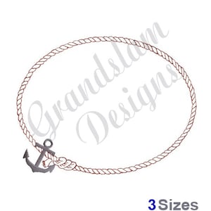 Anchor Rope Border Frame -machine Embroidery Design, Embroidery Designs ...