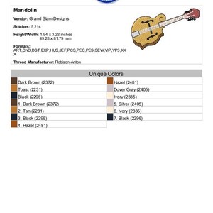 Mandolin - Machine Embroidery Design, Embroidery Designs, Machine ...