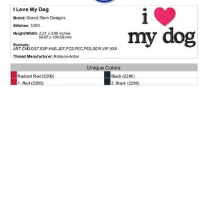 I Love My Dog - Machine Embroidery Design, Embroidery Designs, Machine ...