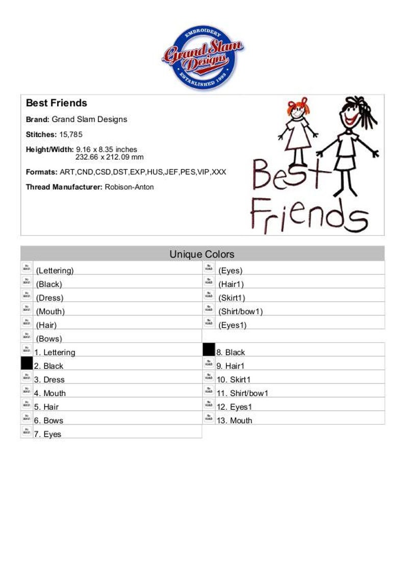 Best Friends Outline - Machine Embroidery Design, Embroidery Designs ...