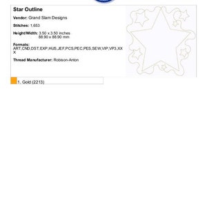 Star Outline -machine Embroidery Design, Embroidery Designs, Machine ...