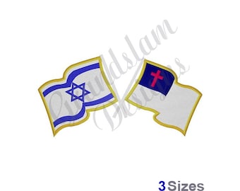 Crossed Flags Embroidery Designs - Etsy