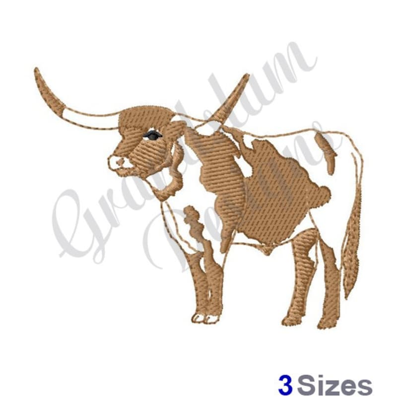 Longhorn Embroidery - Etsy